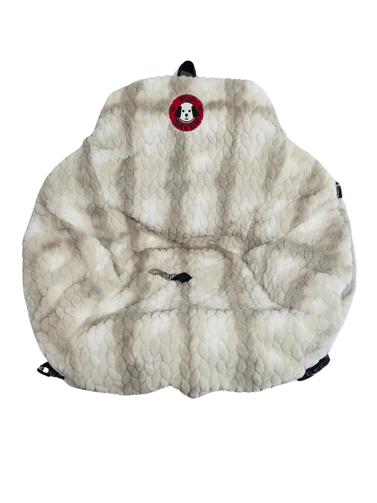 NEW! PupSaver Reversible Whole Seat Cover Tan/ Minky Cable